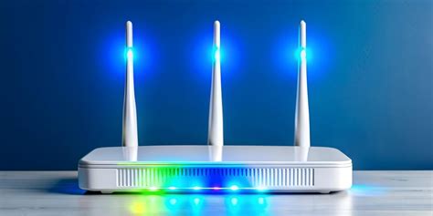 Wireless Router With Holographic Signal Indicators Concept As A Photo Featuring A Wireless