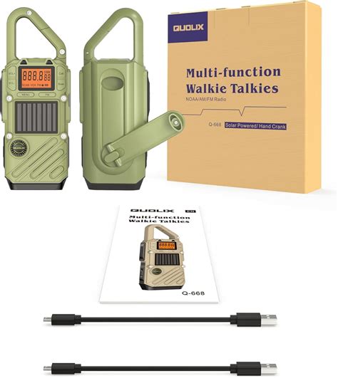 Quolix Q668 Rechargeable Emergency Walkie Talkie User Manual