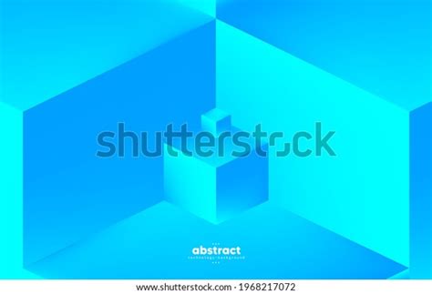 Abstract Digital Cube Technology Concept Flowing Stock Vector Royalty Free 1968217072
