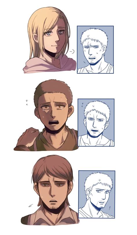 Reiner Braun Annie Leonhardt Jean Kirchstein And Connie Springer Shingeki No Kyojin Drawn