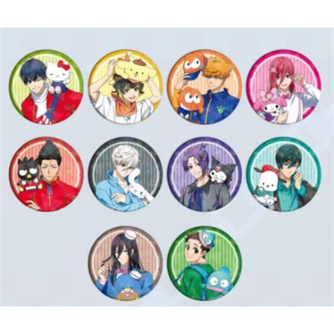 [입고 완료][선행 판매분] 블루 록 X 산리오 캐릭터즈 콜라보 홀로그램 캔 뱃지 랜덤 단품 블루록 블루락 애니 공식 굿즈 ~02 01 도키도키굿즈