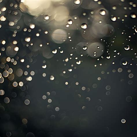 Raindrops On Glass Premium Ai Generated Image