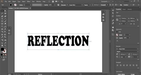 Text Reflection Effect In Adobe Illustrator Adobe Tutorial
