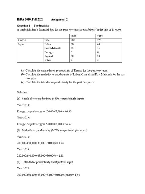 Ieda 2010 Assignment 2 Solution Download Free Pdf Business