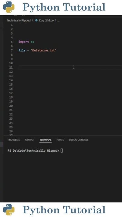 Deleting Files With Python Python Tutorial Youtube