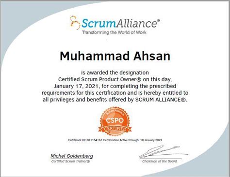 Muhammad Ahsan Sipra On Linkedin Learning Training Scrumalliance