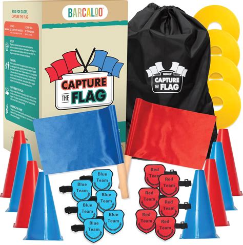 Barcaloo Capture The Flag Traditional 12 Player Set With Real Wood
