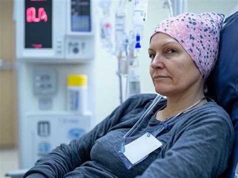 Patient Getting Chemotherapy Treatment Premium Ai Generated Image