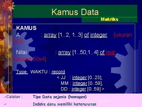 Pertemuan Ke 2 Array Dan Matriks Struktur Data Pertemuan Ke 2 Array Dan Matriks Struktur Data