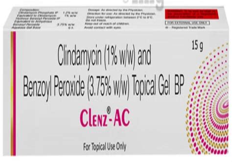 Clenz Ac Clindamycin Benzoyl Peroxide Topical Gel Bp Packaging Size 15 G At ₹ 525 Tube In Imphal