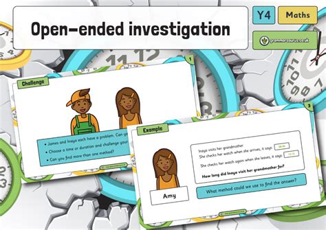 year 4 maths time open ended investigation grammarsaurus