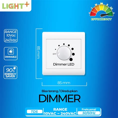 Jual Dimmer Switch Lampu Led Peredup Cahaya Lampu Pengatur Gelap Terang