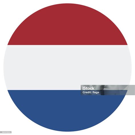 네덜란드의 국기 플래그 아이콘입니다 표준 색상 원 아이콘 플래그입니다 3d 일러스트레이션입니다 컴퓨터 일러스트레이션 디지털 일러스트레이션 벡터 일러스트 레이 션입니다 0명에