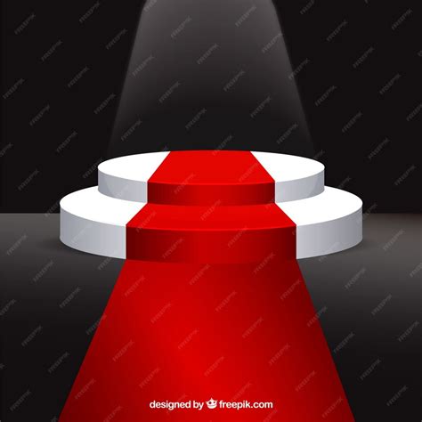 현실적인 스타일의 레드 카펫 배경 무료 벡터