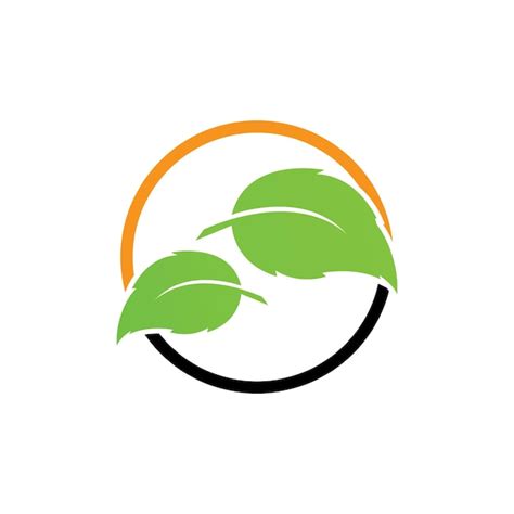 나무 잎 벡터 로고 디자인 환경 친화적인 개념 프리미엄 벡터