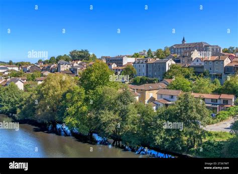 The View East From Pont Neuf Bridge In Limoges France With Pretty