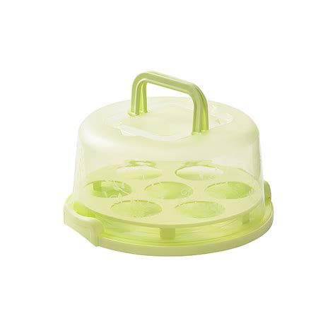 Portable Cake Box 7 Cupcake Positions Plastic Roun Vicedeal