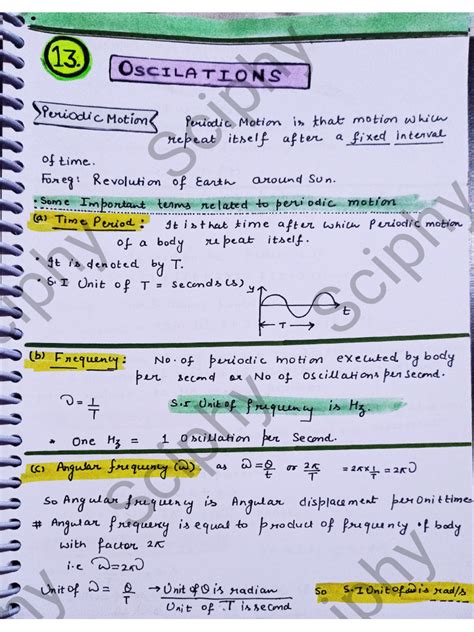 Oscillation Class 11 Physics Pdf