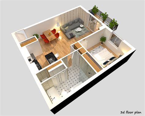 Simple 3d House Floor Plan