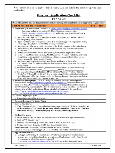 Fillable Online Passport Application Checklist Fax Email Print Pdffiller
