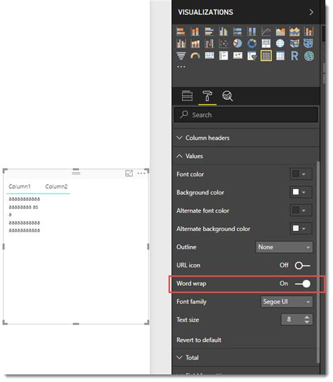 Solved Table Word Wrap Microsoft Fabric Community