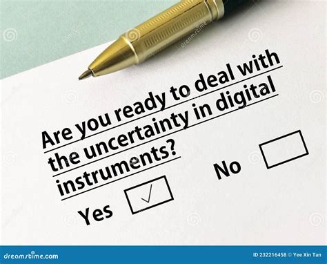 Questionnaire About Uncertainties Stock Photo Image Of Industrial Deal