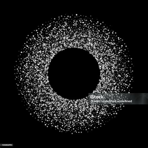 별 라운드 프레임입니다 어두운 배경에서 떨어지는 별 그림입니다 별 색종이입니다 크리스마스 새 해 축 하 명절 인사말 카드 초대장 가능성에 대한 스톡 벡터 아트 및 기타