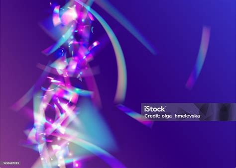 레인보우 색종이 네온 효과 밝은 호일 레트로 페스티벌 일러스 겨울에 대한 스톡 벡터 아트 및 기타 이미지 겨울 금속 기 Istock