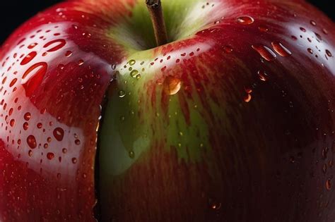 Premium Photo Red Apple Depicted With Overlapping Translucent Layer