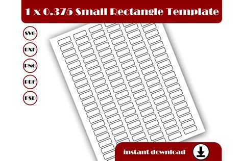 Small Rectangle Labels Template Graphic By Blacbidigital · Creative Fabrica