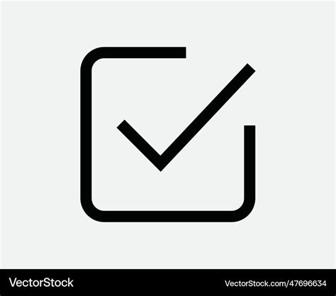 Check Mark Icon Checkmark Checkbox Checklist Vote Vector Image