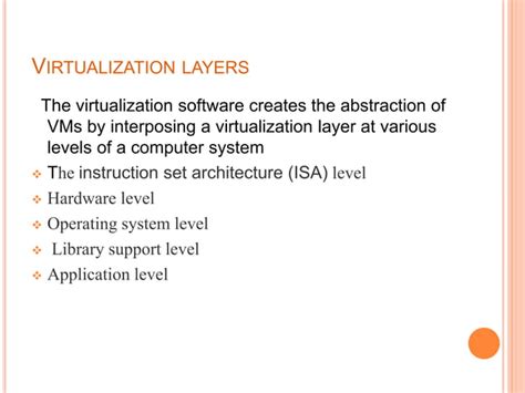 Implementation Levels Of Virtualization Pptx