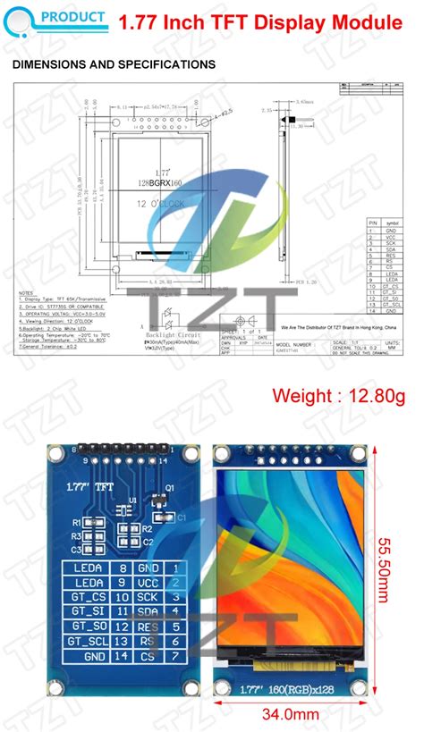 TZT TFT Display 0 96 1 3 1 44 1 8 2 4 2 8 3 5 Inch TFT Full Color Screen LCD Module ILI9341
