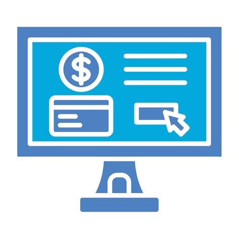 Premium Vector A Computer Monitor With A Dollar Sign On It