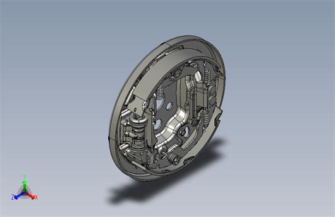 鼓式制动器三维造型 Ug三维模型 汽车制动器 Step 模型图纸下载 懒石网