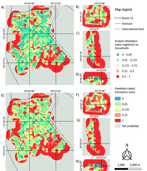 Spatial Predictions For The Rodent Infestation Index Proportion Of Download Scientific Diagram