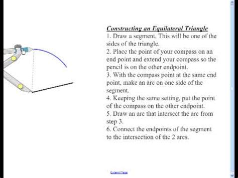 How To Draw And Equilateral Triangle Using A Compass