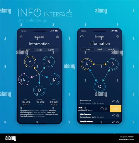 Mobile Application Interface Ui Design Vector Illustration Stock Vector Image And Art Alamy
