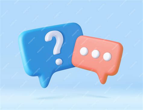 Premium Vector 3d Rendering Faq Icon