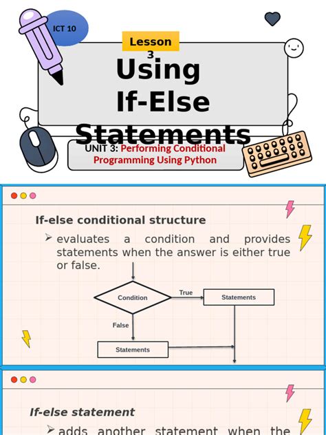 Lesson 3 Using If Else Statements Pdf Computer Programming