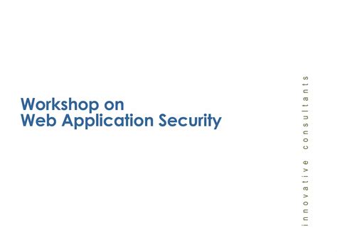 Web Application Security Ppt