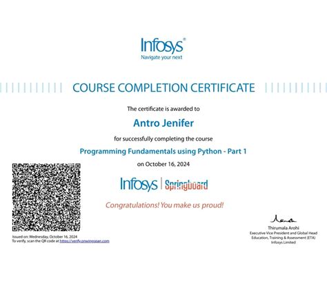 antro jenifer on linkedin i m happy to share that i have completed programming fundamentals using…