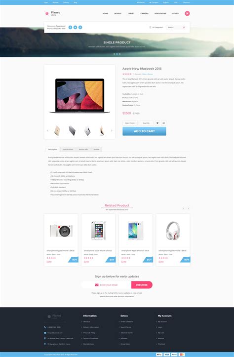 Planet Store Ecommerce HTML Template Fastcode Space
