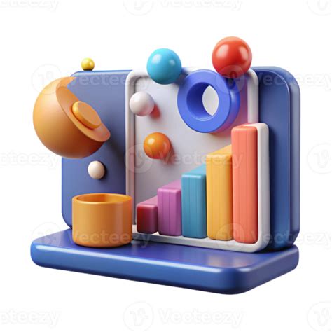 Data Growth Visualization Colorful 3d Chart 56090082 Png