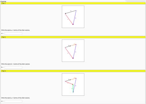 Points Part Write The Vector A In Terms Of The Chegg
