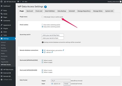 Hide Plugin Menu For Developers Wp Data Access