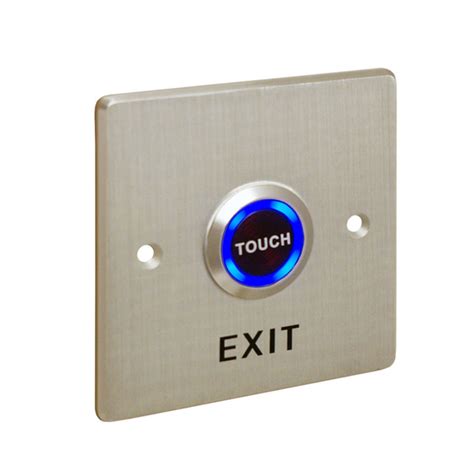 Flush Request To Exit Led Touch Switch Legend Exit” Aluminium