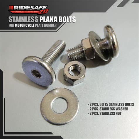 Stainless Nut And Bolt For Motorcycle Plate Number Lazada Ph