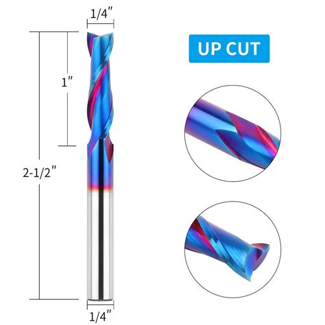 Eanosic Upcut Spiral Router Bits 14 Inch Shank 14