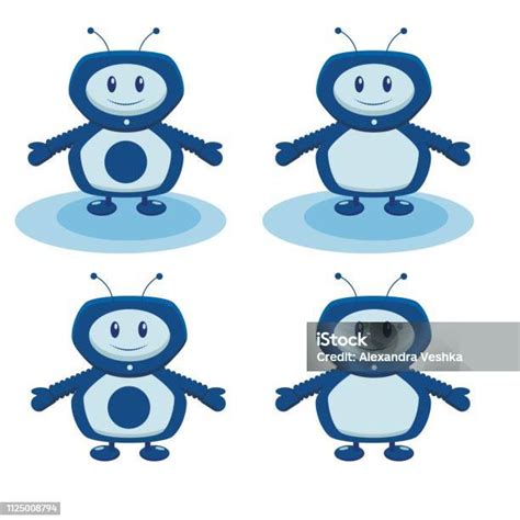 격리 된 백색 배경에 로봇입니다 대 한 사이트 소책자 T셔츠 안테나와 함께 로봇의 평면 디자인 미래의 로봇 캐릭터 귀여운에 대한 스톡 벡터 아트 및 기타 이미지 Istock